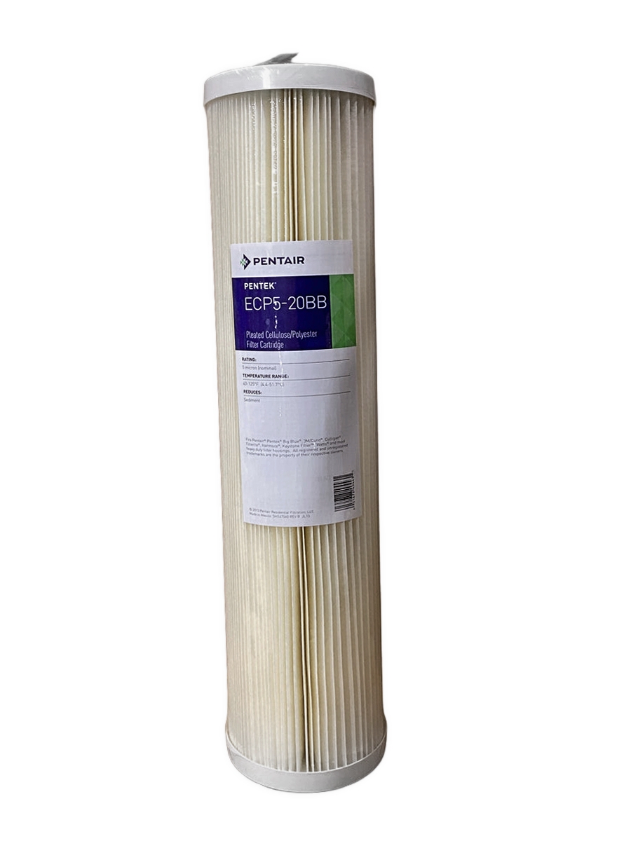 Cartucho Filtro Pentek ECP5-20BB plisado de celulosa poliéster